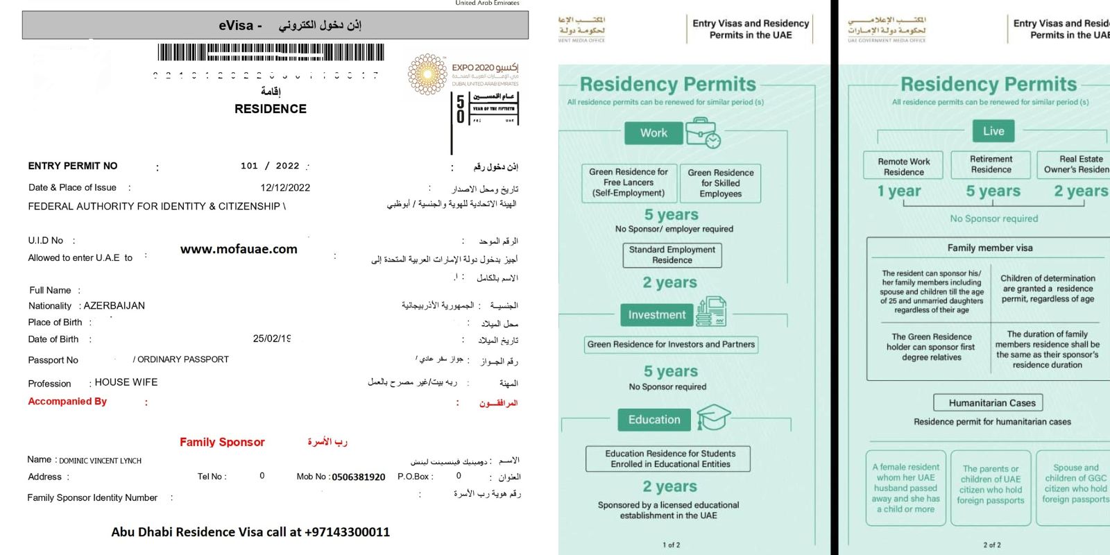 The UAE Resident VISAS
